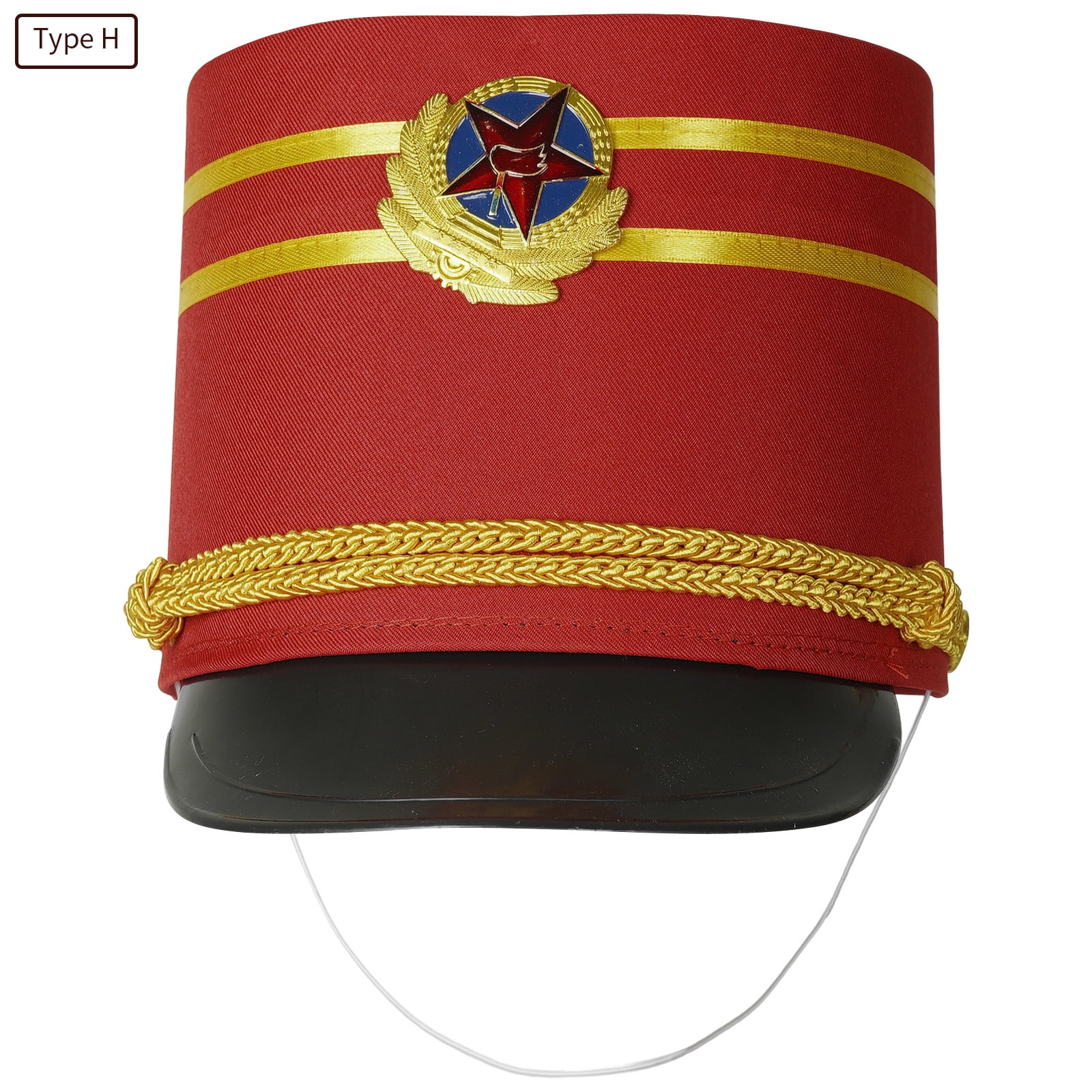 Aislor Marching Band Hat for Kids Drum Major Hat with Gold TrimToy ...