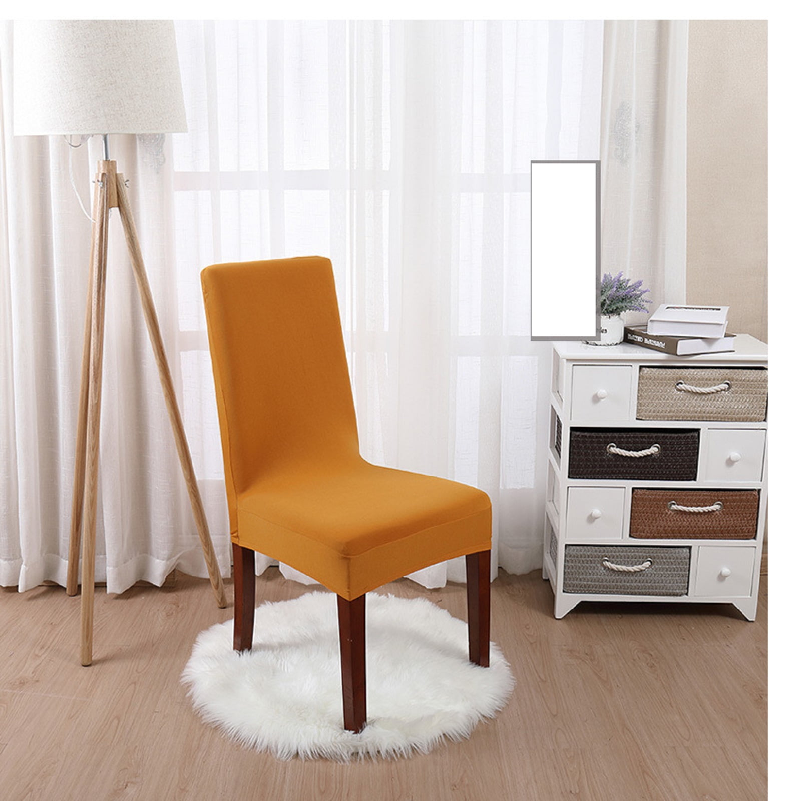 JINSIJU Dining Chair Slipcover Elastic Removable Chair Cover for Home ...