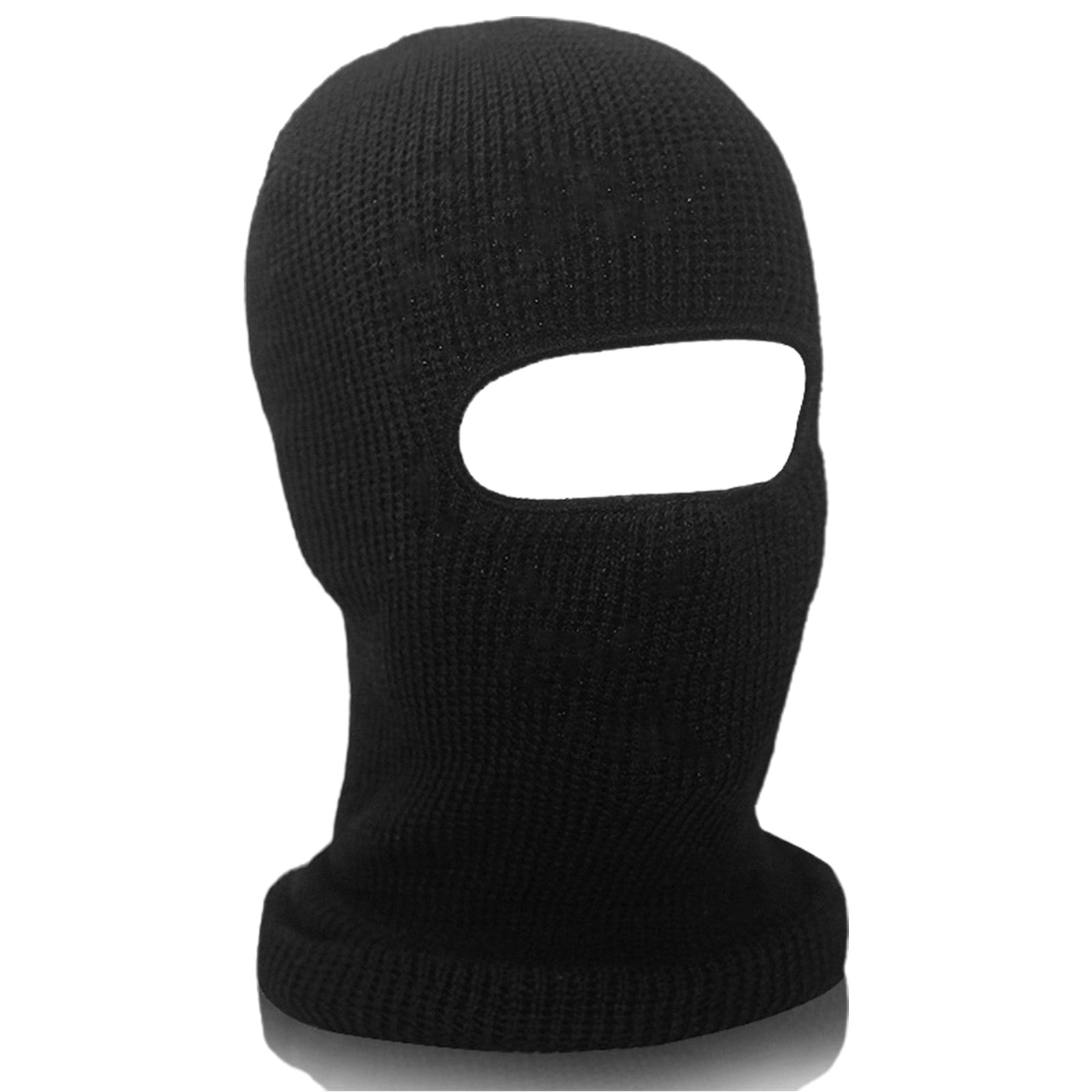 One Hole Knit Full Face Covering Mask Winter Balaclava Ski Scarf Beanie ...