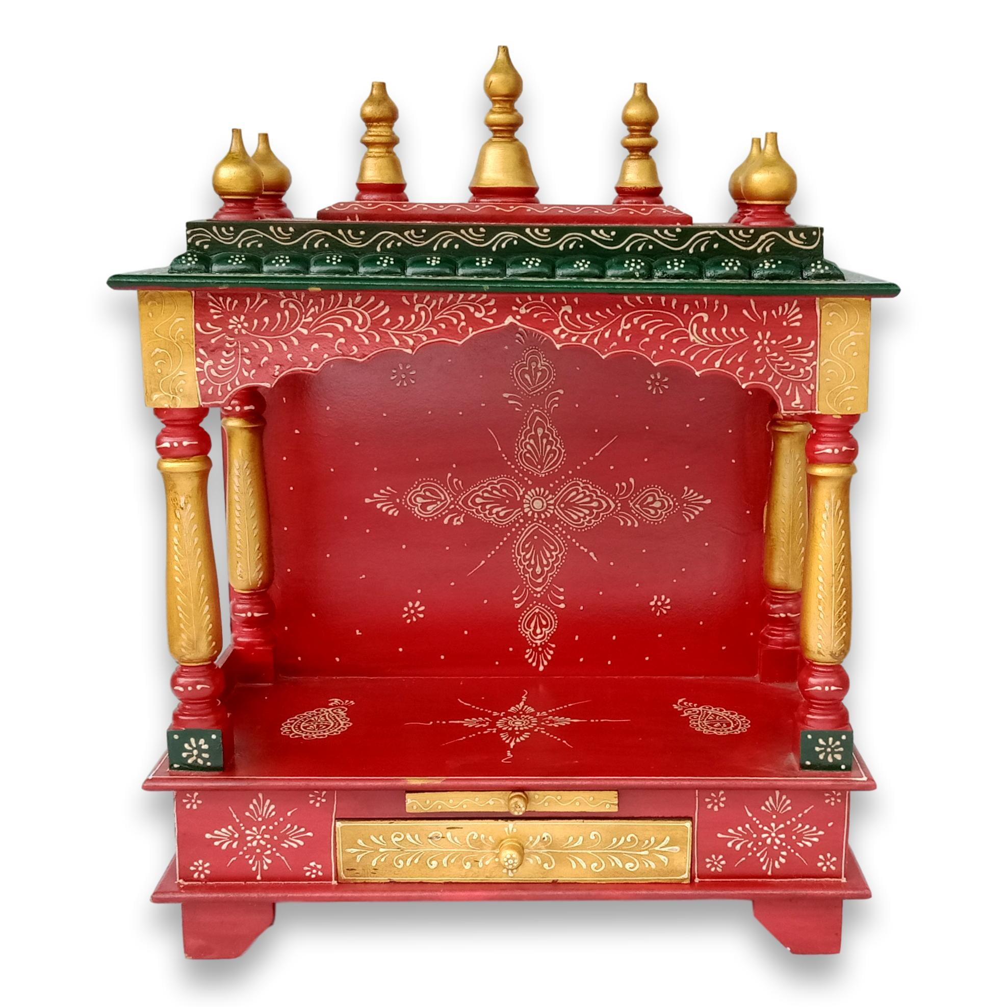 Beautiful Handcrafted Wooden Hindu Temple Mandir Puja Decorations ...