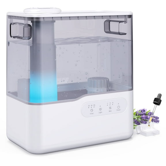 Homech 4L Humidifier, Top Fill, Quiet Ultrasonic, 12H Timer, 3 Mist ...