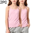 Atogsazn Girls 2-Pack Cotton Camisole Tank Tops Toddler Spaghetti Strap ...