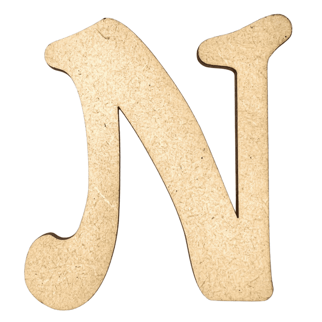 20" Tall MDF Letter N | 1/8" Thick | Krafty Supply Letters | Beltorian ...