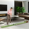 Costway Portable Indoor Golf Putting Mat with Automatic Ball Return ...