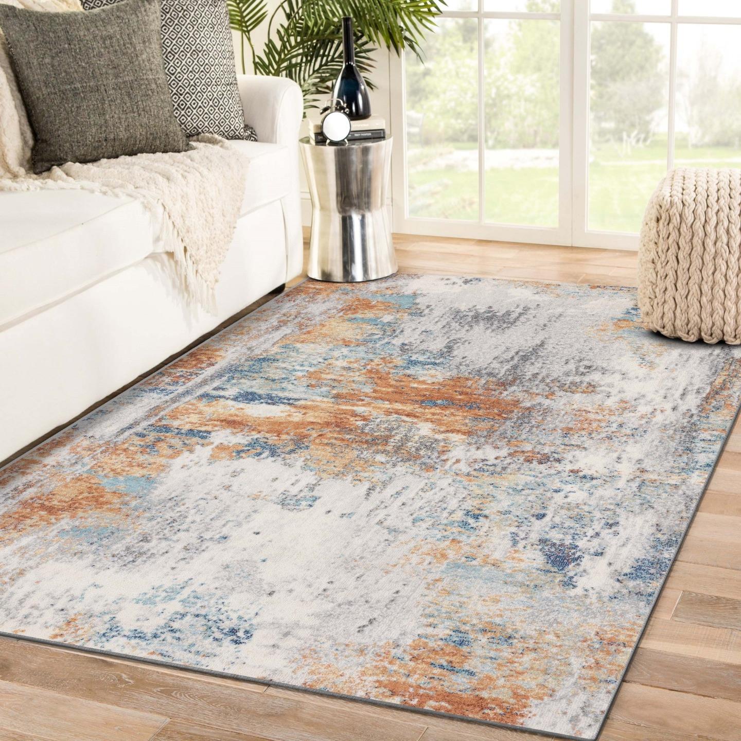 Luxe Weavers Modern Abstract Area Rug - Gray 8x10 - Walmart.com
