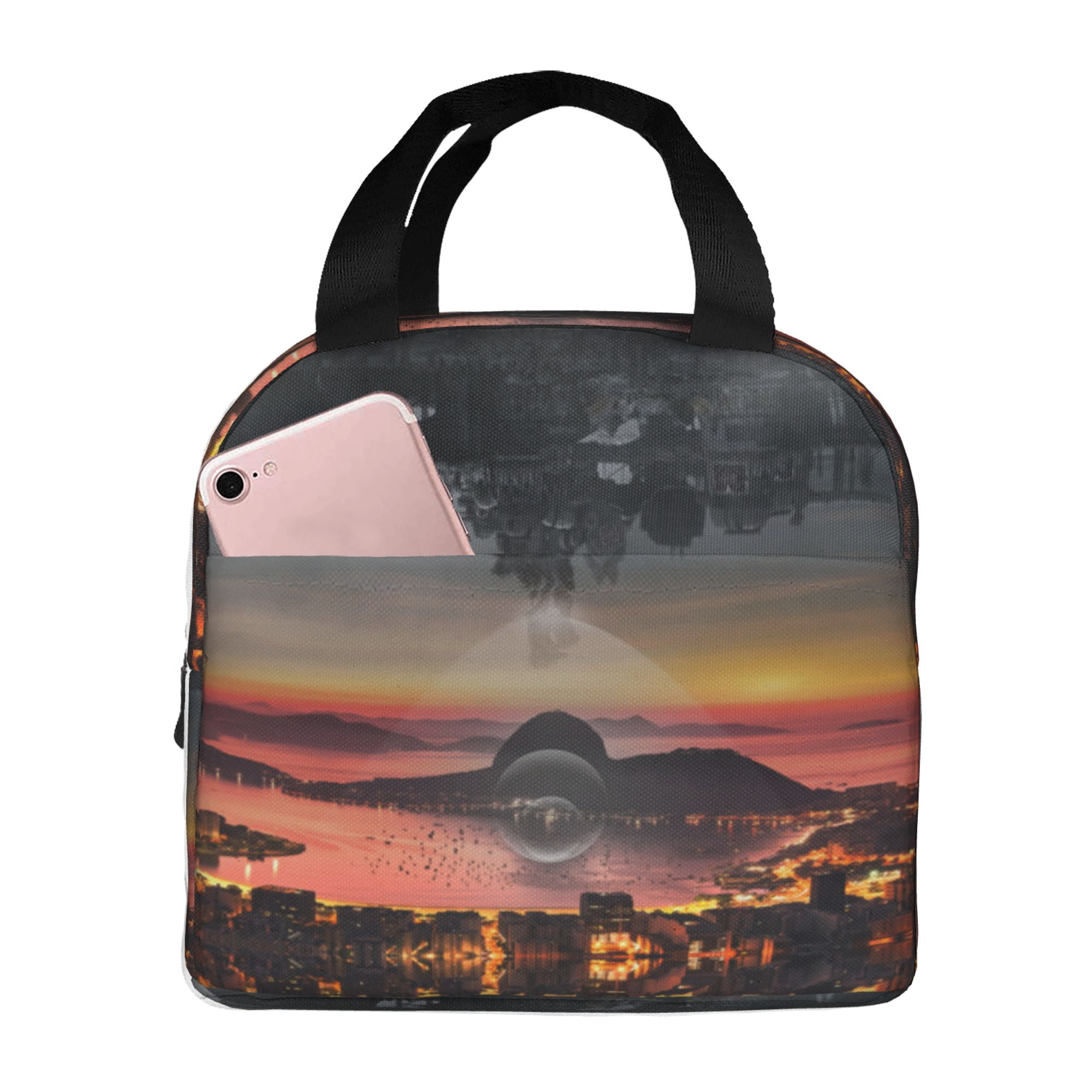 Cyberpunk Future City Insulated Lunch Bag for Women Men , Reusable Cute ...