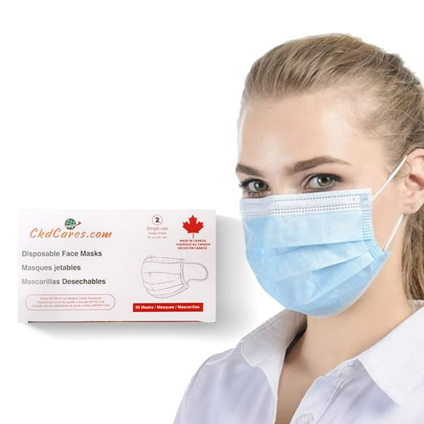 CKDPACK Disposable Face Mask, 50 Count, Individually Wrapped - Walmart.ca