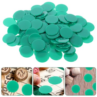 MR CHIPS ¾ inch Plastic Magnetic Bingo Chips with Metal Ring, 100 Chips ...