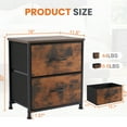 edx Nightstand, End Table Side Table with 2 Fabric Drawers Bedside ...