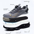 Men Work Safety Shoes Steel Toe Cap Rotating Button Comfort Breathable ...