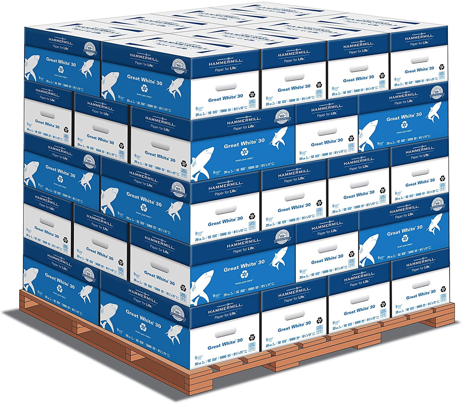 Hammermill Paper, Great White 30% Recycled Printer Paper, 8.5 x 11 ...