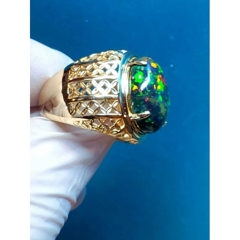 Gold Australian Fire Opal Ring