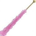 sweetglob Pink Cherry Rock Candy Sticks, Classic Sugar Crystals ...
