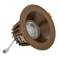 Maxxima 4 in. Slim Round Recessed Anti-Glare LED Downlight, Bronze Trim ...