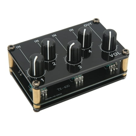 Mini Sound Board Console, Passive Circuit Audio Mixer 4 Input 1 Output ...