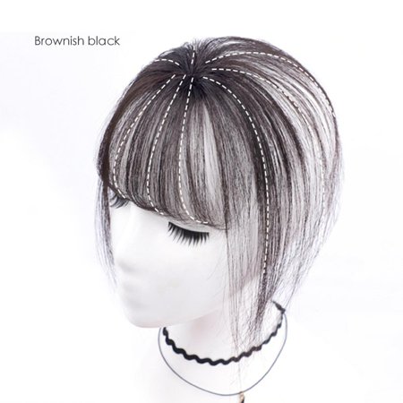 Air Bangs 3D Invisible Neat Thin Fake Fringe Hairpieces Traceless with ...