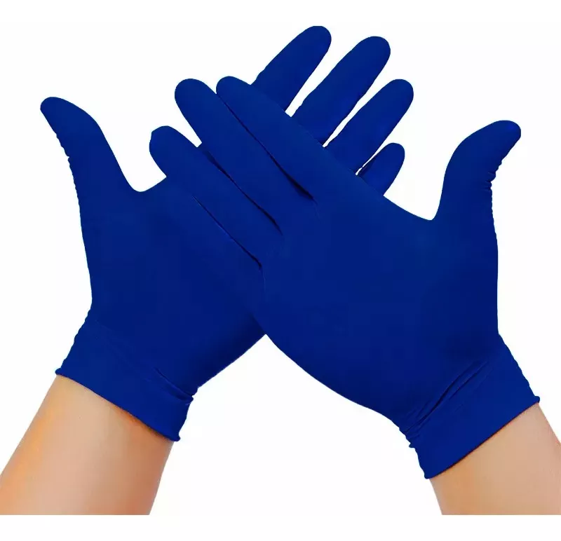 Guante Nitrilo Azul Cobalto Ambiderm ( 100 Pzas ) Talla Grande ...