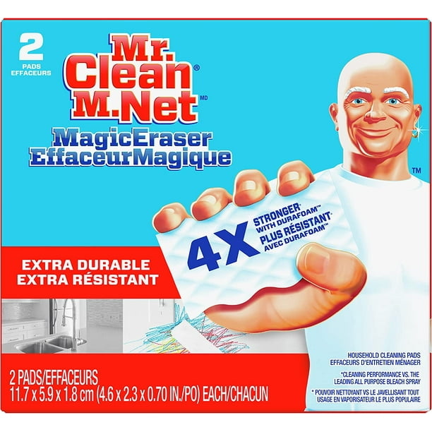 Magic Erasers Extra Power, 2 Count - Bathroom, Shower, and Oven Cleaner ...