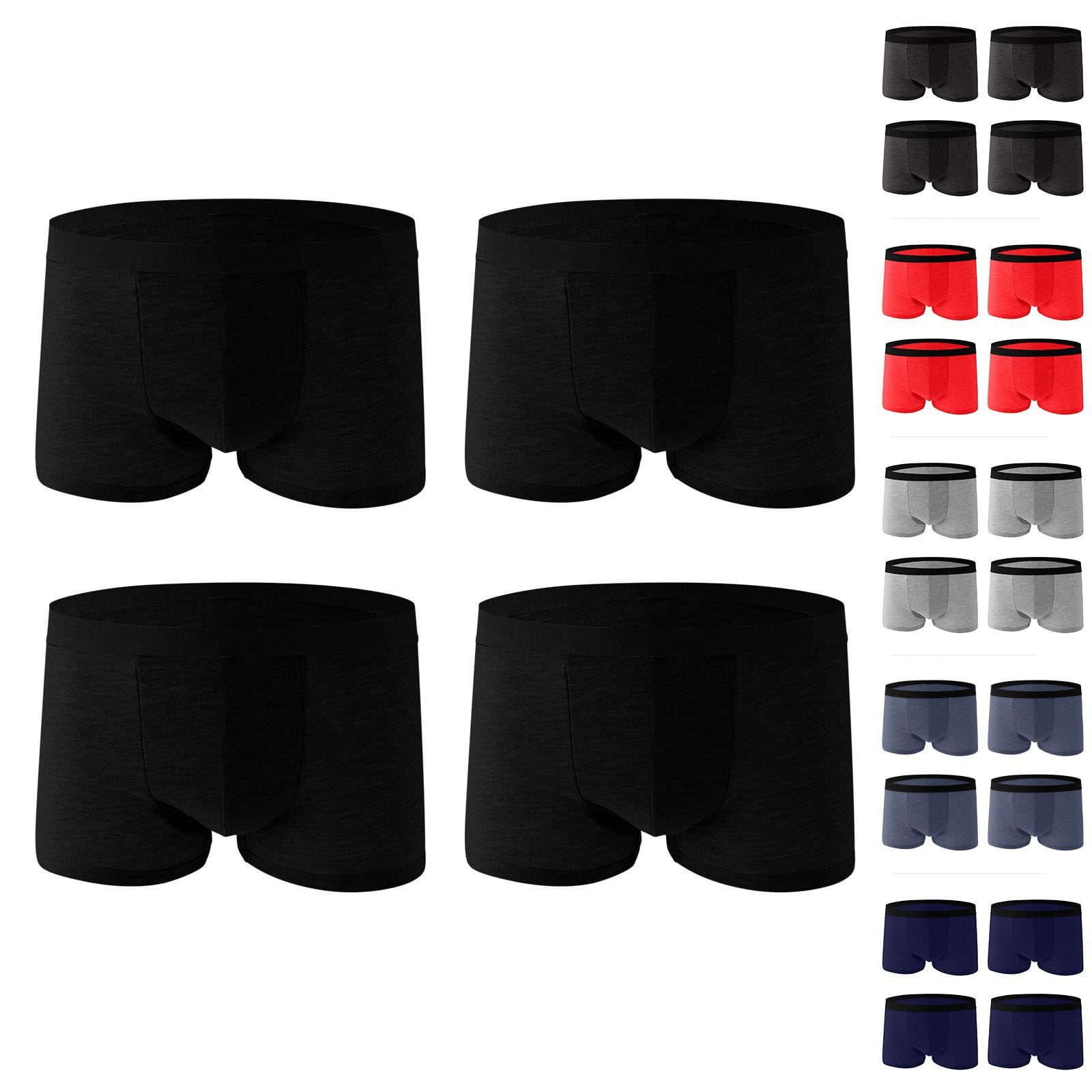 Click here for Lovzfmll Mens Underwear 4-Pack Boxer Briefs  Solid... prices