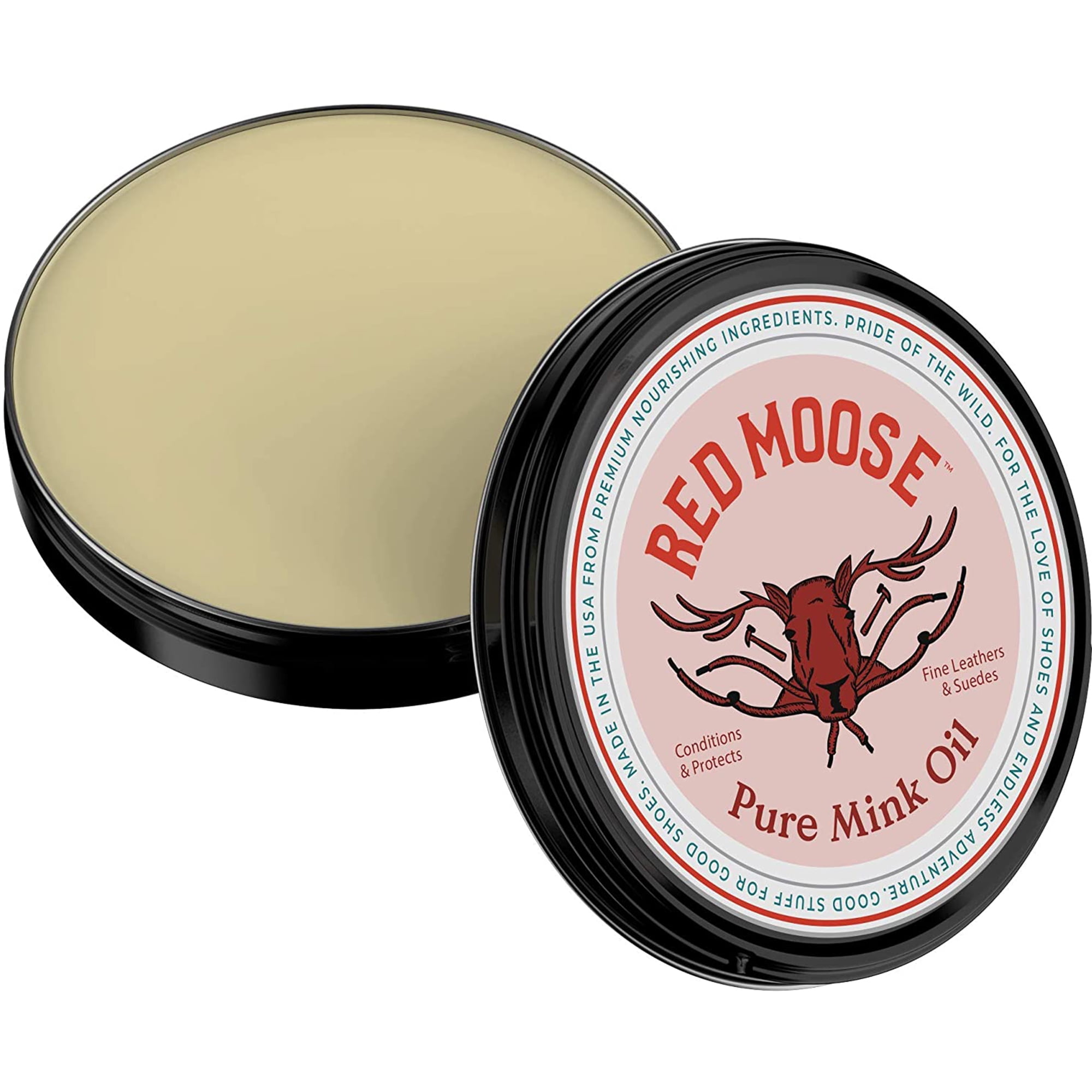 Red Moose Mink Oil Paste Leather Conditioner Water and Stain Repellent ...