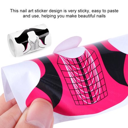Pack of 100 Nail Extension Stickers Holders Guide Builders French ...