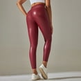 Pu Leather Leggings Women Sexy Scrunch Butt Leggings Girls Faux Leather Pants High Waist Push
