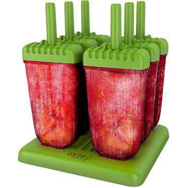 Popsicle Ice Pop Maker Molds 6 Pack Green BPA Free Ice Popsicles Mold ...