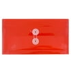 JAM #10 Plastic Envelopes, 5.3x10, 12/Pack, Red, Button String, Booklet ...