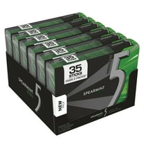 5 Gum Sugar-Free Peppermint Cobalt Chewing Gum, Bulk Box, 35 Sticks ...