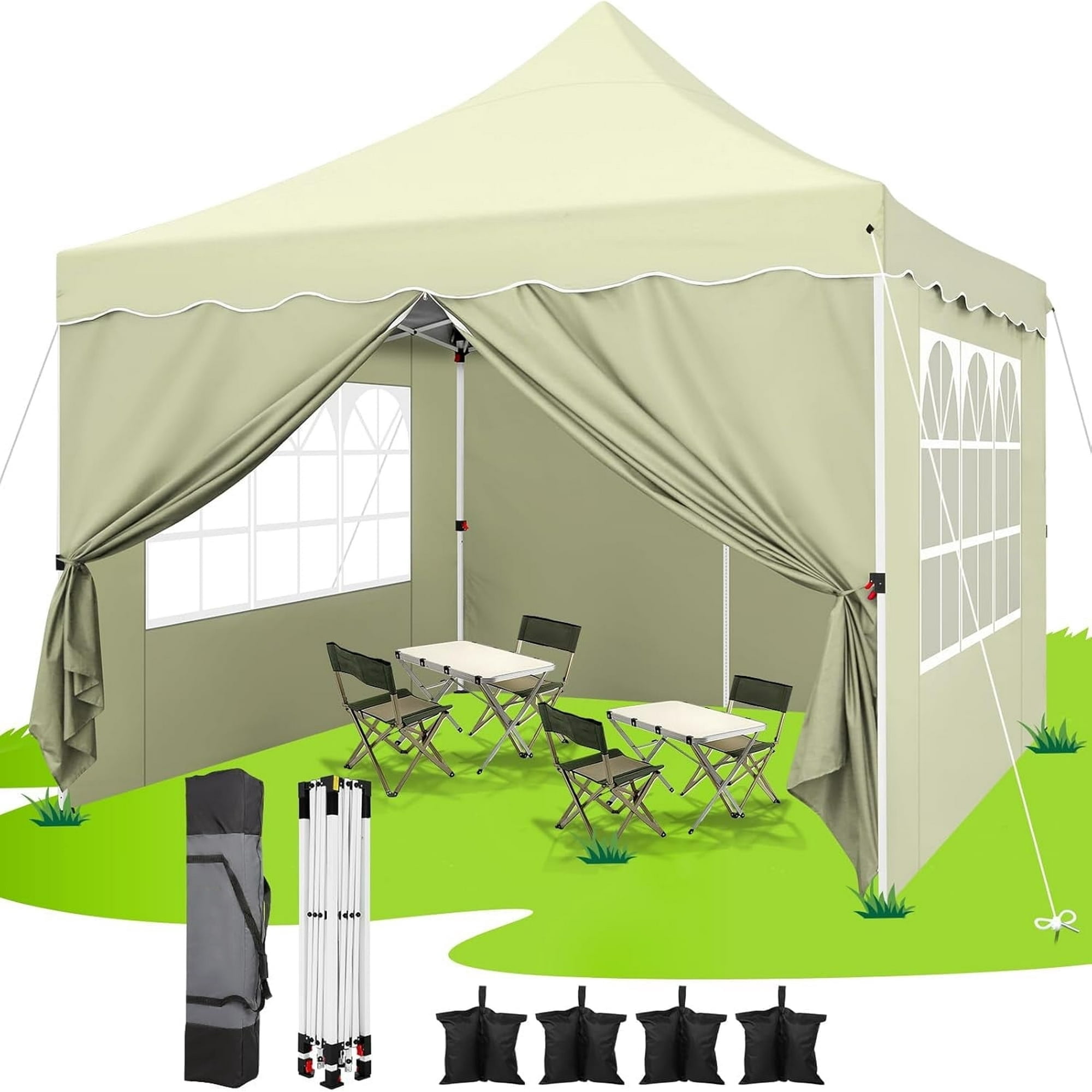 Click here for Cobizi 10x10 Pop Up Canopy With 4 Removable Sidewa... prices