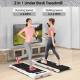 2-in-1 Under Desk Incline Treadmill, Walking Pad, Slim Jogging Machine ...