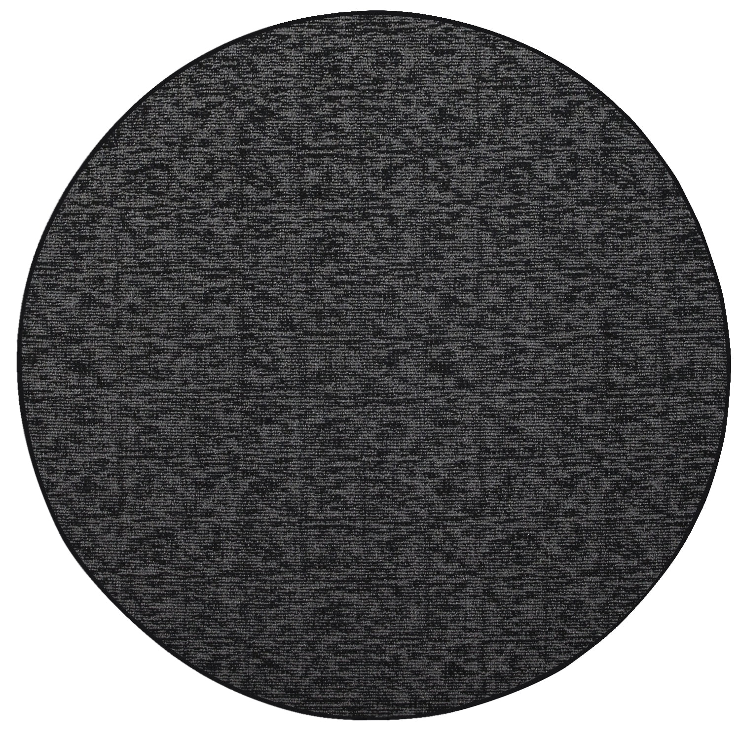 Furnish My Place Indoor Floor Rug - 2 ft. Round, Black, Distressed ...