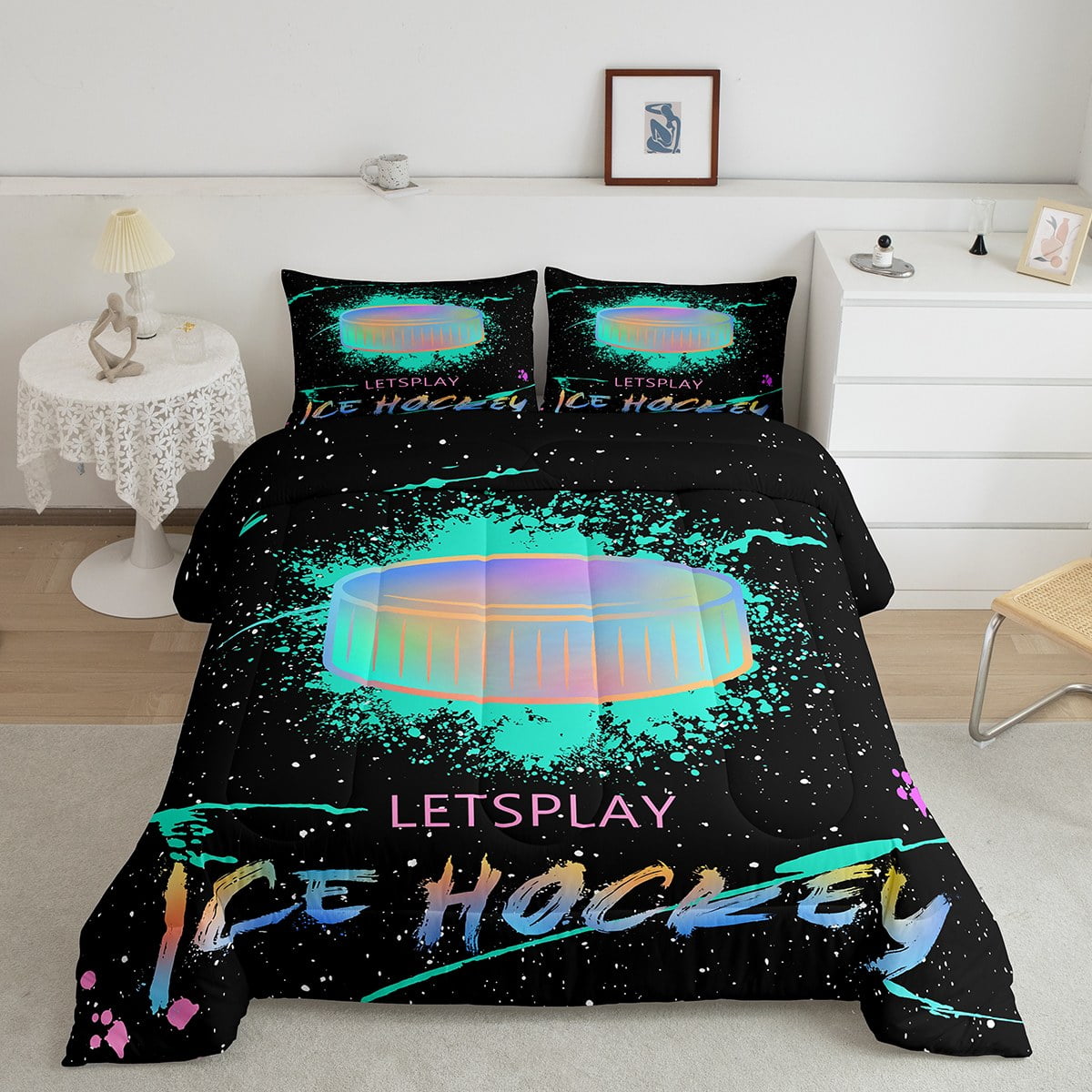 Click here for Yst Ice Hockey Sports Comforter Set Full For Kids... prices