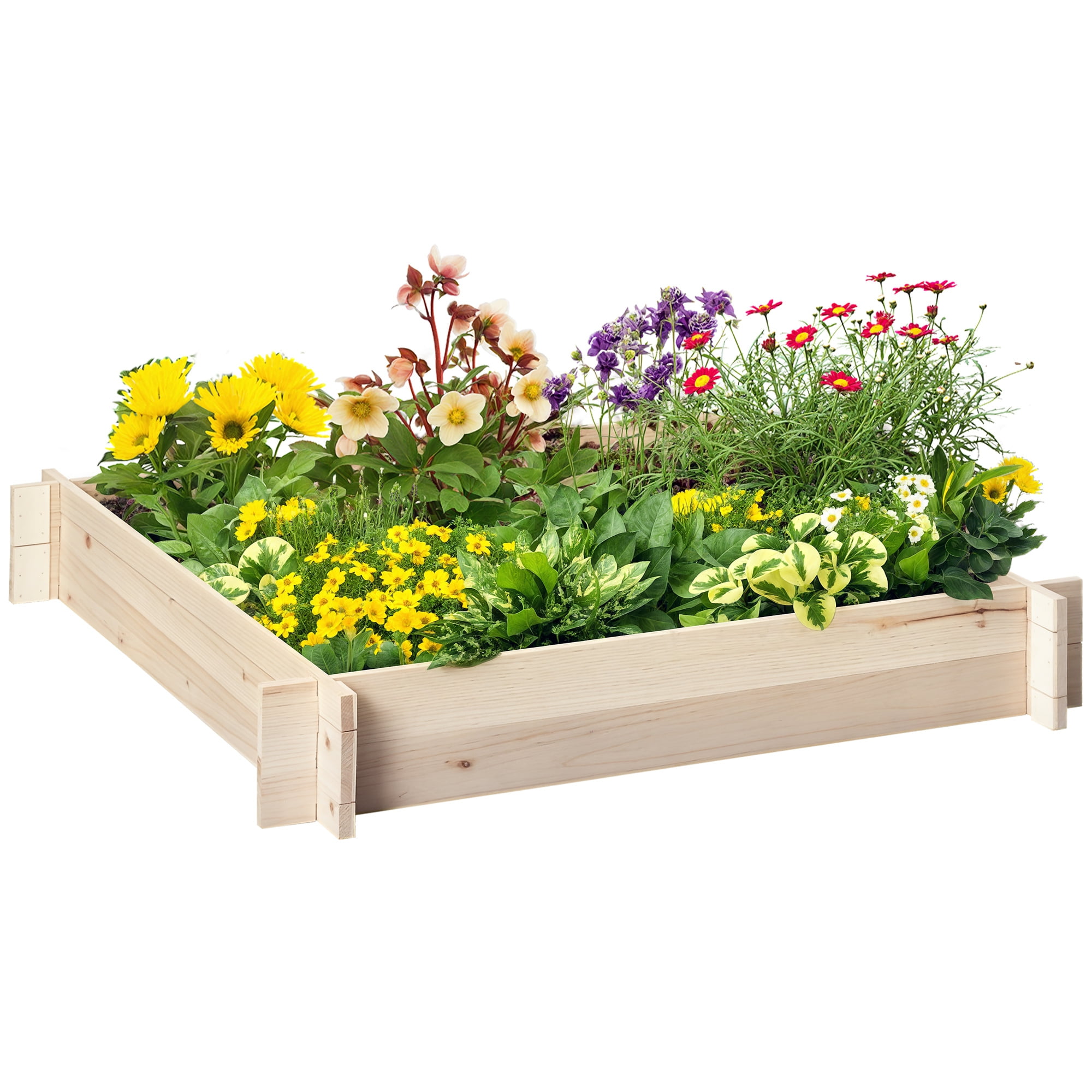 Click here for Outsunny 39 X 39 Screwless Raised Garden Bed  Wood... prices