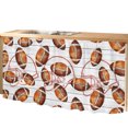 Brown Vintage Football Cabinet Curtain 28"W x 51"L, Grey Wooden Retro ...