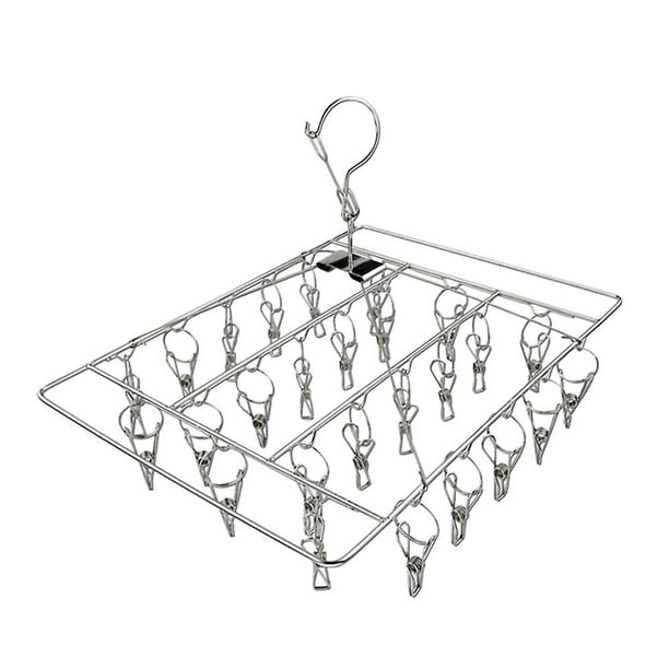 Percha para pantalones, pinza para colgar en la lavandería, percha para secar ropa, percha para ...