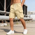 Besolor Men's Plus Size Cargo Shorts Summer Knee Length Drawstring High ...