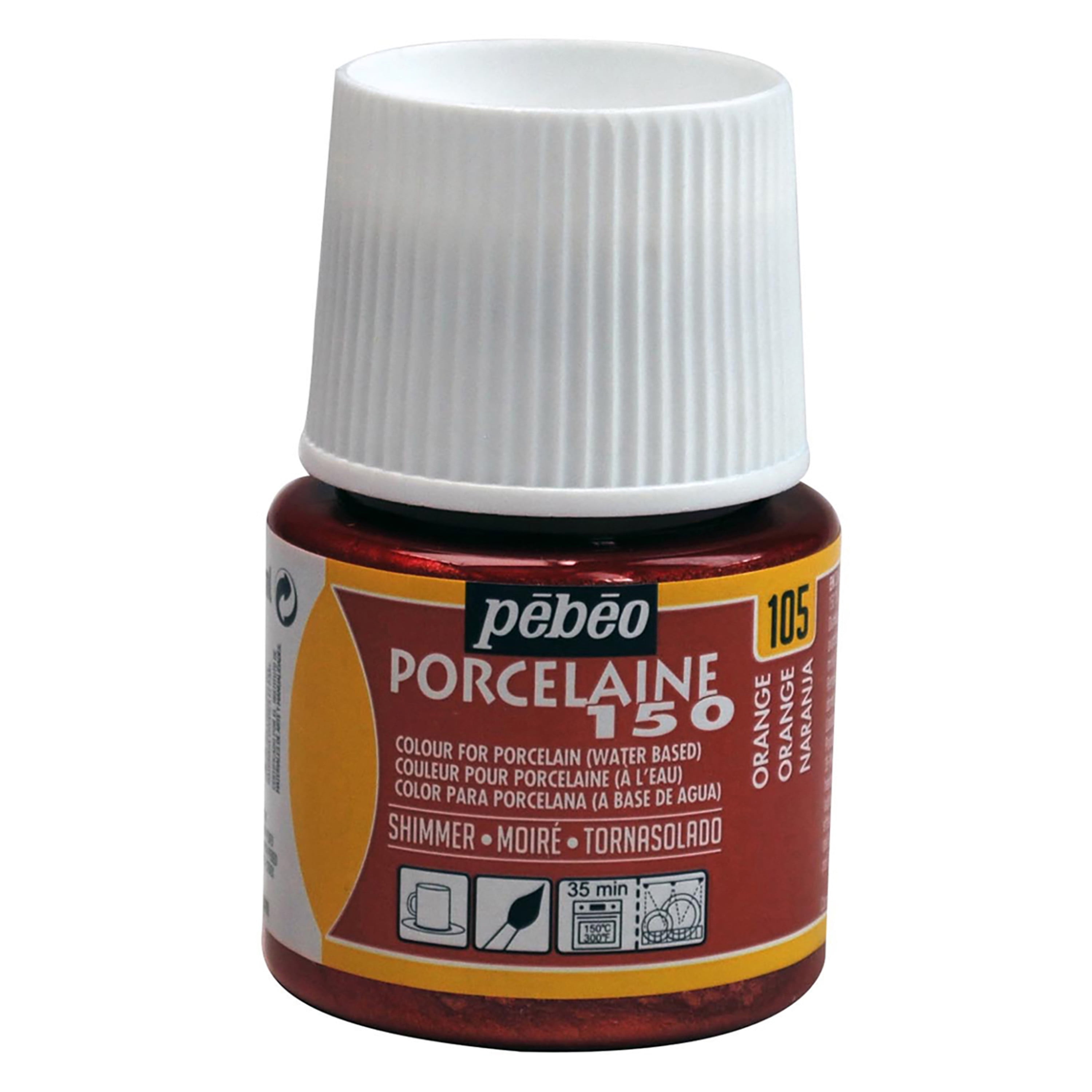 Pebeo Porcelaine 150 Paint, 45ml, Shimmer Orange - Walmart.com