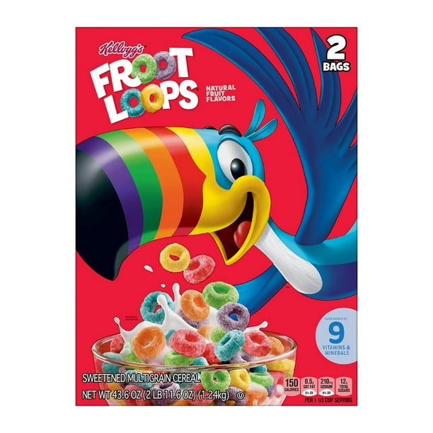 Product of Kellogg's Froot Loops, Assorted Flavor 2 Pk. 21.8 oz ...