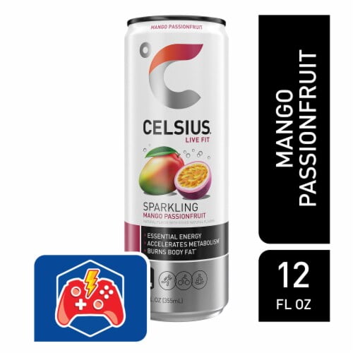 CELSIUS Sparkling Fantasy Vibe, Low Calorie Carbonated Energy Drink, 12 ...