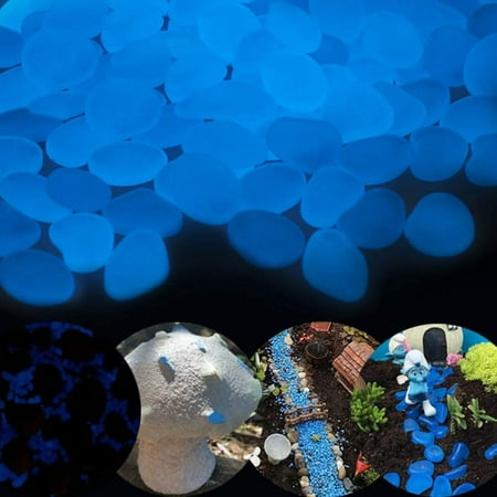 Glow Rocks For Landscaping Anothera 1000 Pcs Blue Glowing Rocks Glow In ...