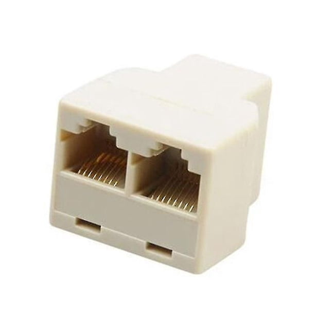 Adaptador divisor Rj45 1 a 2 puertos Fe dual Cat5/6 Lan Etet Socket ...