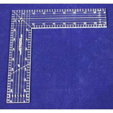 Square Ruler 10". - Clear Acrylic - Quilting/Sewing - Template 1/8 ...