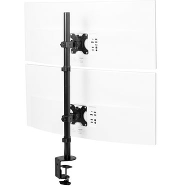 VIVO White Dual Monitor Desk Mount Adjustable Stand, Fits Screens up to ...