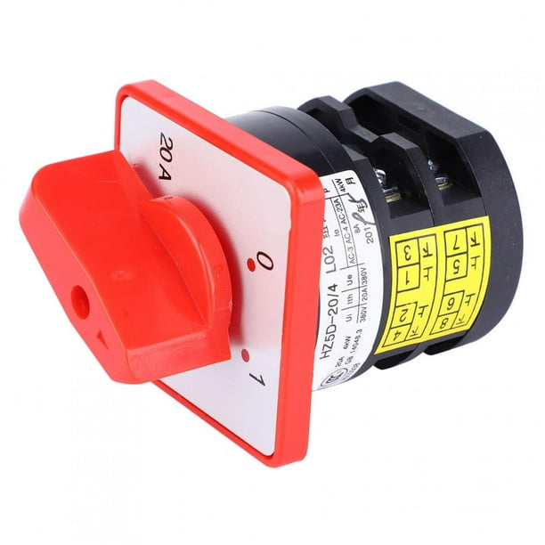 Shift Selector Switch 380V 20A 4KW 3 Positions 6 Terminals Control ...