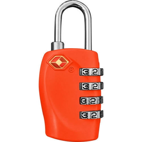 TraverGo 4 Digit Combination Lock, Red TR1140RD - Walmart.com