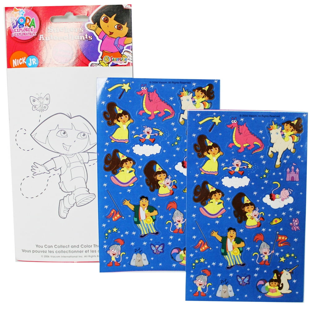 Dora the Explorer Fairytale Princess Theme Sticker Set (20 Stickers ...