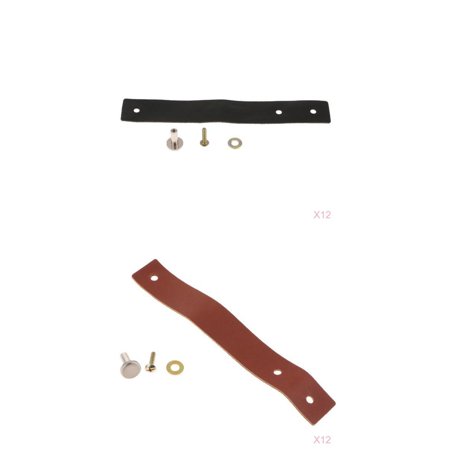 24X PU Leather Cabinet Door Handle Cupboard Repment Handle Loop Pulls ...