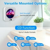 Portable CD Player with Bluetooth Speaker Wall Mountable CD Music ...