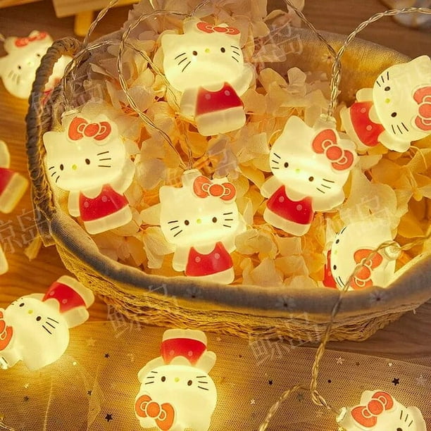 Kawaii Hello Kitty USB Strip Lights Decoration 10 in 1 String 3D LED ...